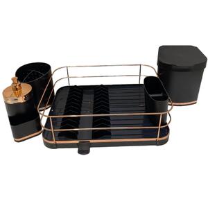 Kit Pia Cozinha Future 4pçs Preto Com Rose Gold | Leroy Merlin