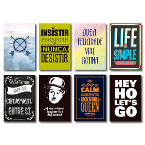 Kit Placas Decorativas Frases Motivação Wifi Mdf - 8 Placas | Leroy Merlin