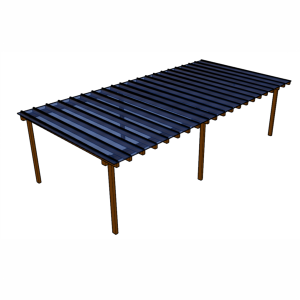 Kit Policarbonato Azul 4mm 12,00m X 3,00m - Perfis Naturais | Leroy Merlin