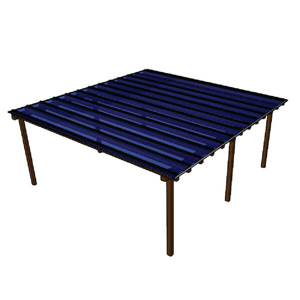 Kit Policarbonato Azul 4mm 6,00m X 6,00m - Perfis Naturais | Leroy Merlin