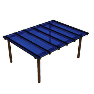 Kit Policarbonato Azul 6mm 4,00m X 4,00m - Perfis Naturais | Leroy Merlin