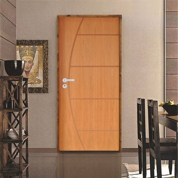 Kit Porta De Madeira 210x62cm Batente 9cm Fechadura Stilo Belissima 6 ...