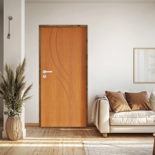Kit Porta De Madeira 210x82cm Batente 14cm Fechadura Stilo Concept 9 ...