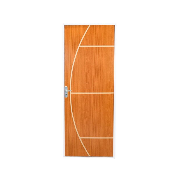 Kit Porta De Madeira Decorada 215x75cm Com Batente De Aço 06cm Gaúcha ...