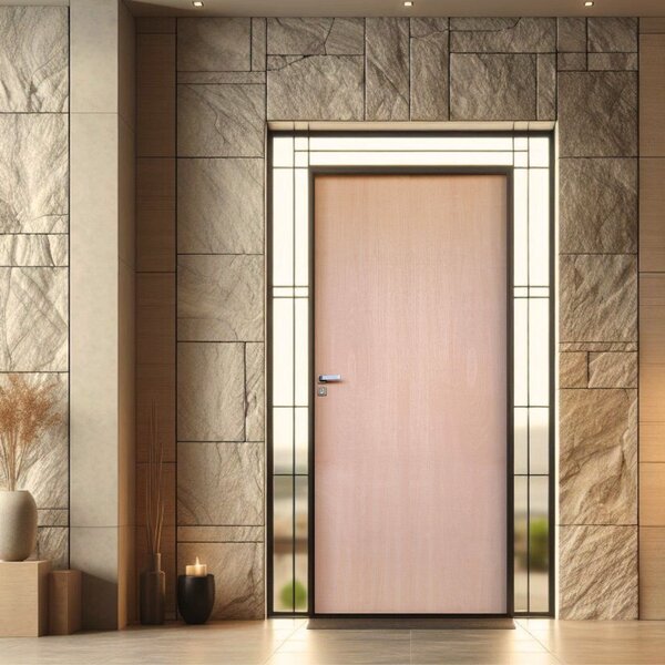 Kit Porta De Madeira Lisa Curupixá 210x72cm Batente 14cm Uniportas ...