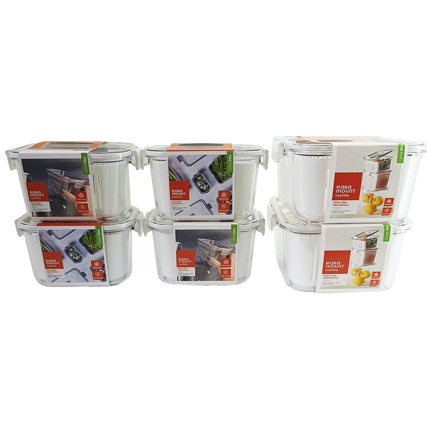Kit Potes Herméticos Cozinha 6 Peças - Paramount | Black Friday Leroy ...