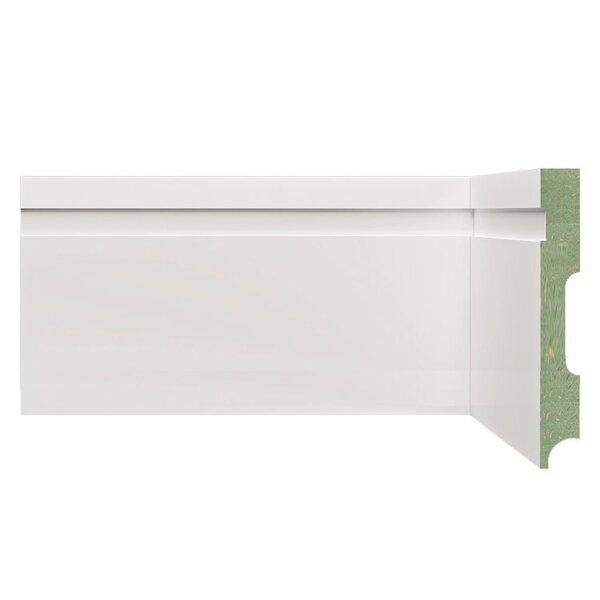Kit Rodapé De Mdf 10 Barras Frisadas De 12cm X 2,40m Rende 24 Metros ...