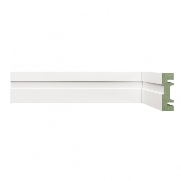 Kit Rodapé De Mdf 10 Barras Frisadas De 5cmx2,40m Rende 24m Branco ...