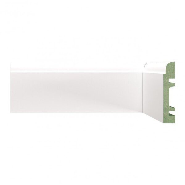 Kit Rodapé De Mdf 10 Barras Lisas De 8cmx2,40m Rende 24 Metros Branco ...