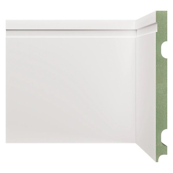 Kit Rodapé De Mdf 40 Barras Frisadas 20cmx2,40m Rende 96 Metros Branco ...