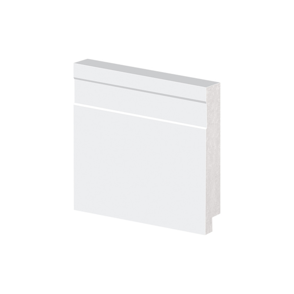 Kit Rodapé De Poliestireno Arquitech 51007 Frisado 7cm 2,40m Branco Com ...