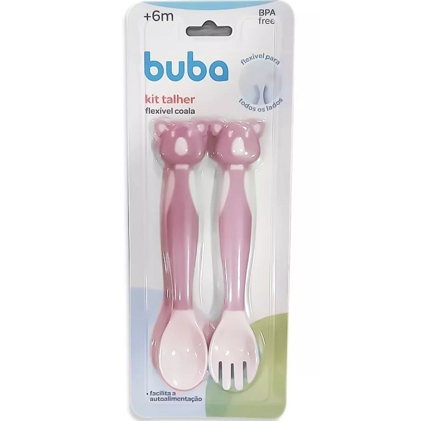 Kit Talher Bebe Flexivel Coala Buba - Rosa | Leroy Merlin