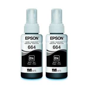 Kit Tinta Epson Original T664 664 2 Pretos L395 L380 L375 L220 L455 ...