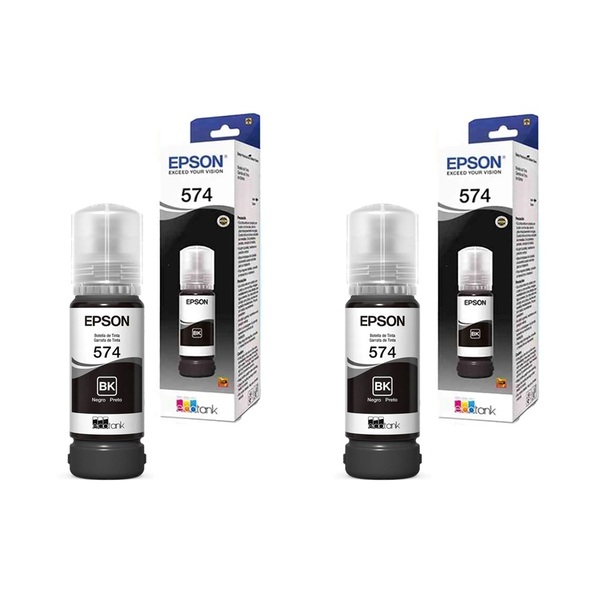 Kit Tinta Epson T574120al T574120 T574 574 2 Pretos Original L8050 ...