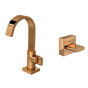 Kit Torneira Banheiro E Acabamento Polo Red Gold Deca | Leroy Merlin