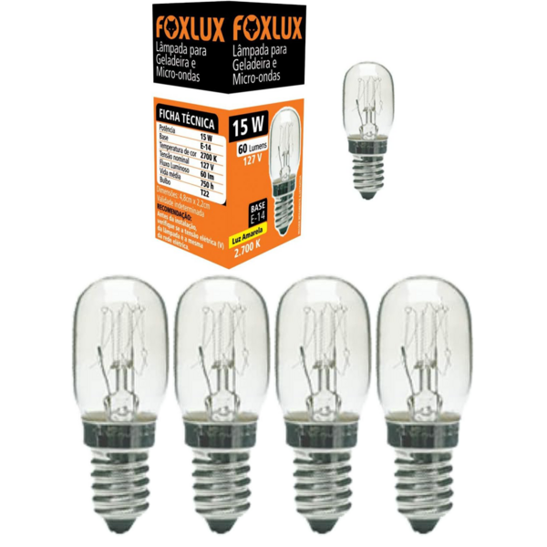 Lâmpada De Geladeira Foxlux 15w 220v Kit 5 Un | Leroy Merlin