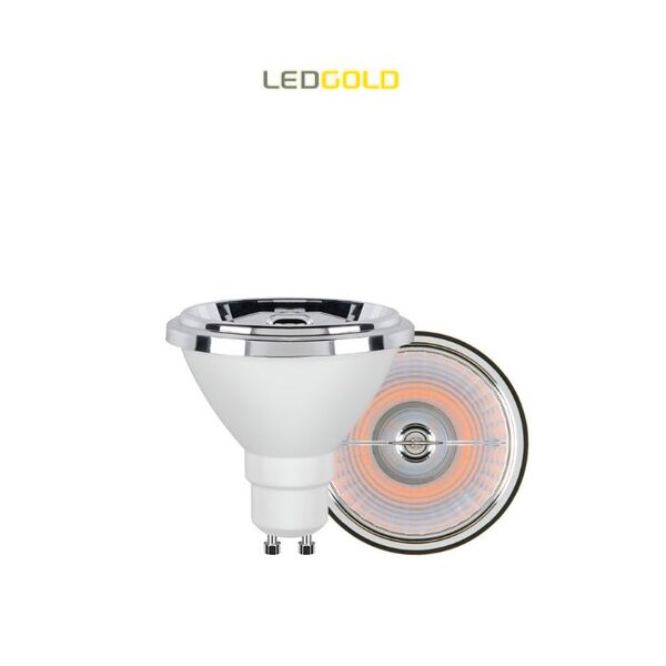 Lampada Led Ar70 4,8w Av Gu10 Bivolt Policarbonato E Aluminio 2700k Branco Quente U | Leroy Merlin