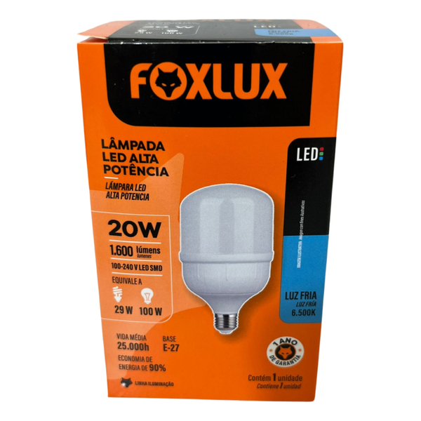 Lampada Led Bulbo 20w 6500 K Foxlux Bivolt Kit 03 Und | Leroy Merlin