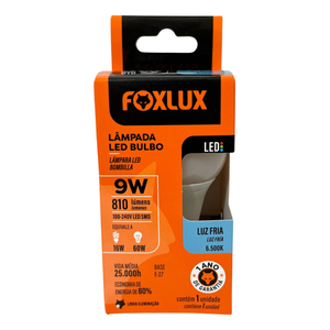 Lampada Led Bulbo 9w 6500k Foxlux Bivolt Kit 04 Und | Leroy Merlin