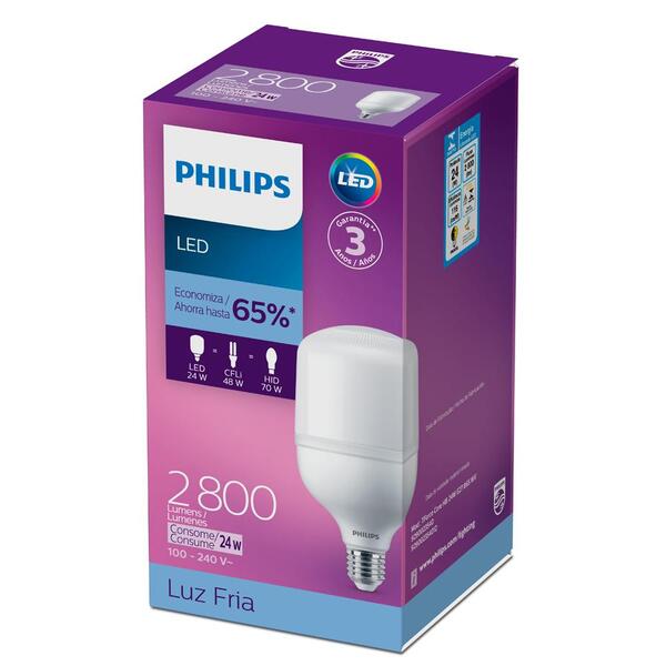 Lâmpada Led Philips Alta Potência 24w Br Fria 6500k Bv E27 | Leroy Merlin