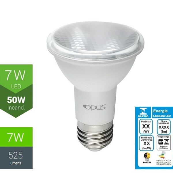 Lâmpada Par20 7w 4000k - Opus | Leroy Merlin