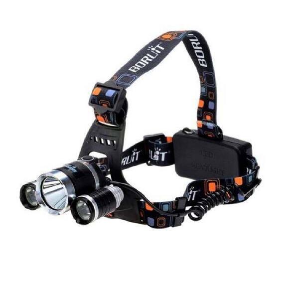Lanterna Cabeça Triplo T6 3 Led Cree Profissional Swat Tática 2