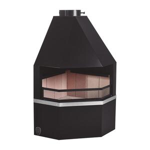 Lareira De Canto Com Kit Instalação Preto Fornos Pinhal | Leroy Merlin