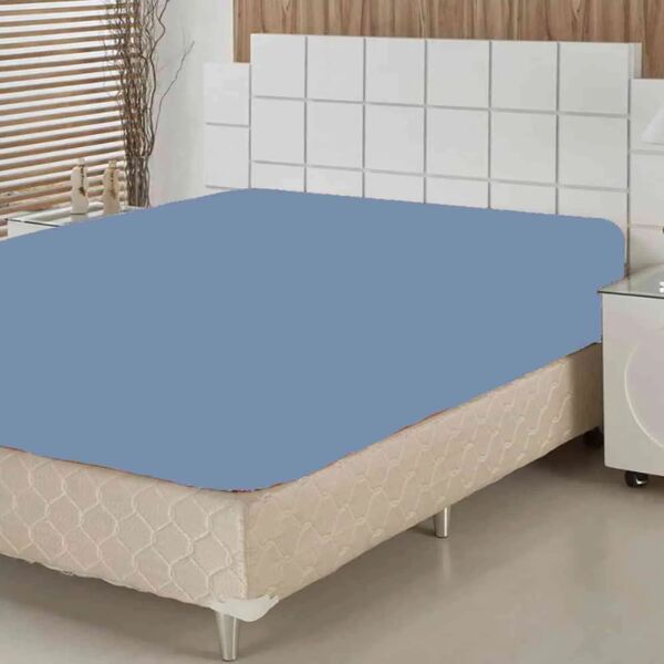 Lençol De Microfibra Avulso Casal - Azul Claro | Leroy Merlin