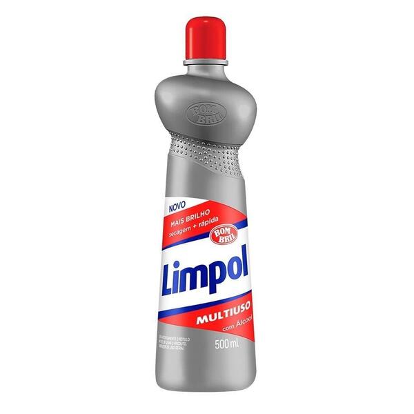 Limpador Limpol Multiuso Com Álcool 500ml - Embalagem Com 12 Unidades ...
