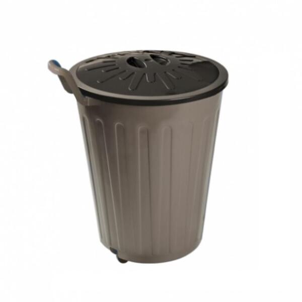 Lixeira Com Rodas Container Cesto De Lixo Fechado Com Tampa 100 Litros ...