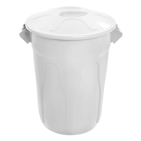 Lixeira Plástica Jsn Com Tampa Sobreposta 40 Litros Branco | Leroy Merlin