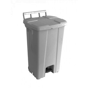 Lixeira Quadrada Cinza Com Pedal E Roda 100 Litros Jsn | Leroy Merlin