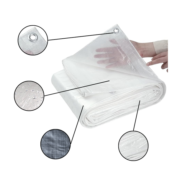 Lona Com Ilhós Para Cobertura Transparente 4x4m 193 Micras | Leroy Merlin