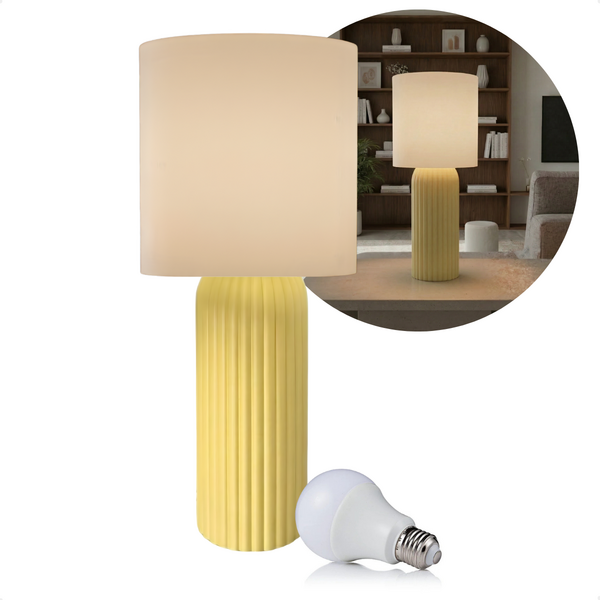 Luminária Abajur Glow 3d E27 Bivolt Amarelo Com Lâmpada 3000k | Leroy ...