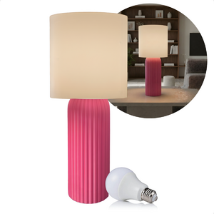 Luminária Abajur Glow 3d E27 Bivolt Rosa Com Lâmpada 3000k | Leroy Merlin