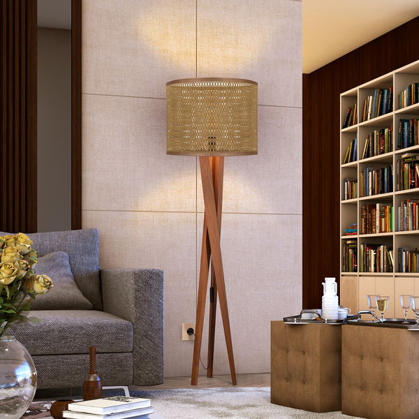 Luminária Abajur Paris Cúpula Indiana Detalhada Sala Luxo Bivolt ...