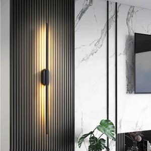 Luminária De Parede Interna Arandela Led 14w Vector Preta Moderna Com 3 ...