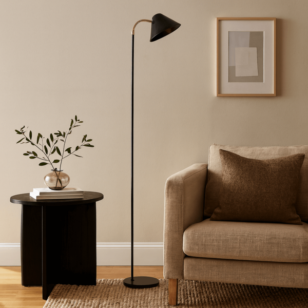 Luminária De Piso Penelope Preta Design Contemporâneo | Leroy Merlin