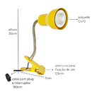 Luminária De Presilha Amélia Mini Color Com Garra Amarela | Leroy Merlin