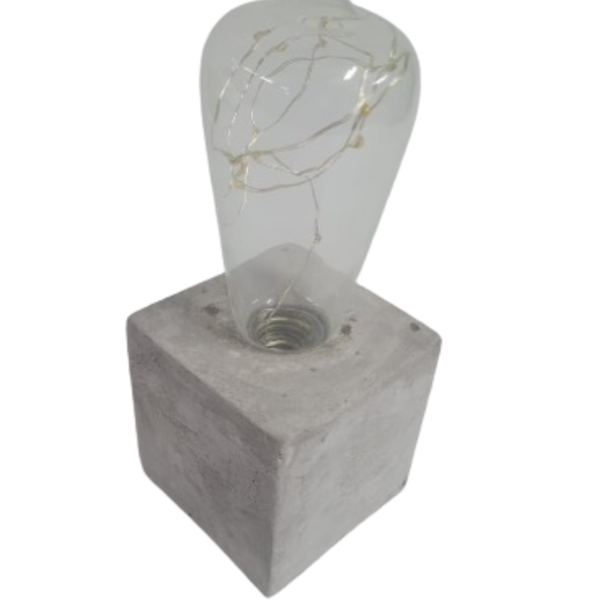 Luminaria Led Concrete Base Squared Cinza 8x8x20.5cm 15leds | Leroy Merlin