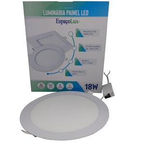 Luminária Led Plafon Embutir Espaçolux Redonda Luz Amarela 24w 3.000k ...