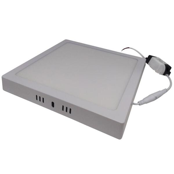 Luminária Led Plafon Sobrepor Espaçolux Quadrada Luz Branca 18w 6.500k ...