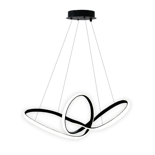 Luminaria Lustre De Led Infinity Preto | Leroy Merlin