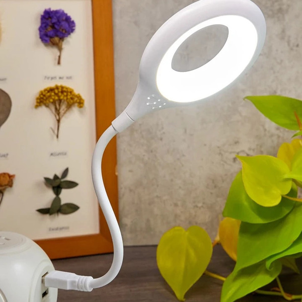 Luminaria Mini Led Flexivel Inteligente Com Comando De Voz Usb 3 Modos ...