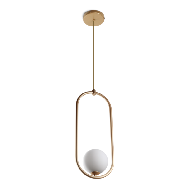 Luminária Pendente Oval Bola De Vidro Dourado Fosco Spotline | Leroy Merlin