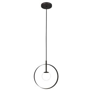 Luminária Pendente Teto Círculo Globo Vidro Moderno Preto | Leroy Merlin