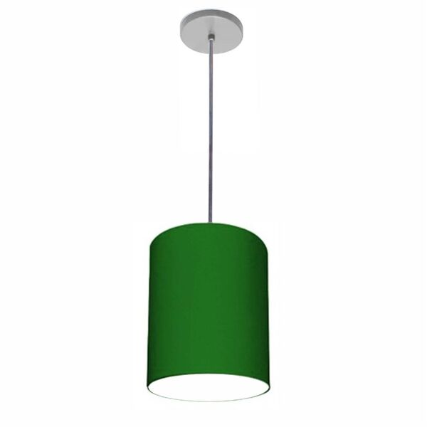 Luminária Pendente Vivare Free Lux Md-4103 Cúpula Em Tecido - Verde ...