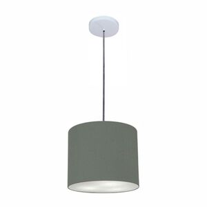 Luminária Pendente Vivare Free Lux Md-4105 Cúpula Em Tecido - Cinza ...