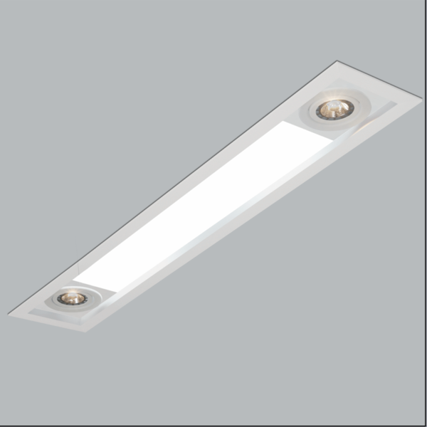 Luminaria Plafon Embutir Retangular Magnum 3621-90f Usina | Leroy Merlin
