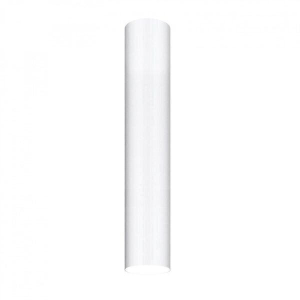 Luminária Plafon Viena Tubo 45cm Woods Branco/fosco Branco Fosco ...